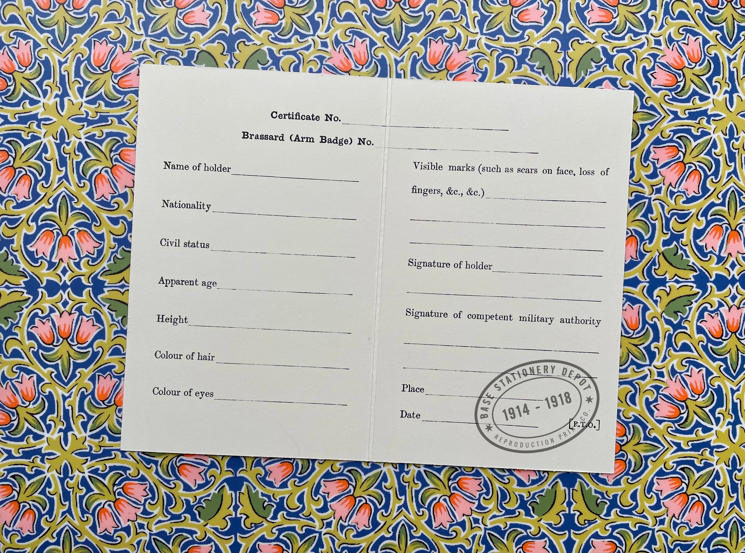WW1 Nurse's ID Card - VAD Identity Card - Great War Reproduction - Etsy