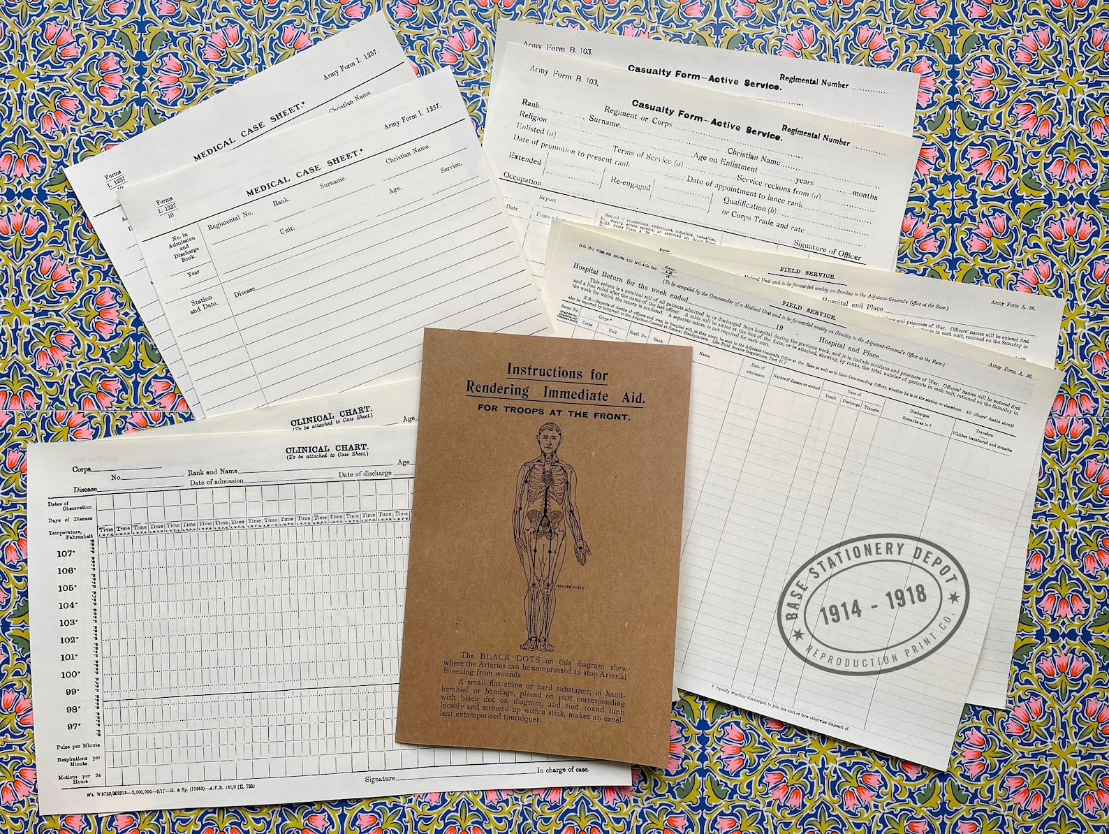 WW1 Medical Starter Pack - Clinical Charts, Case Sheets, Casualty Forms ...