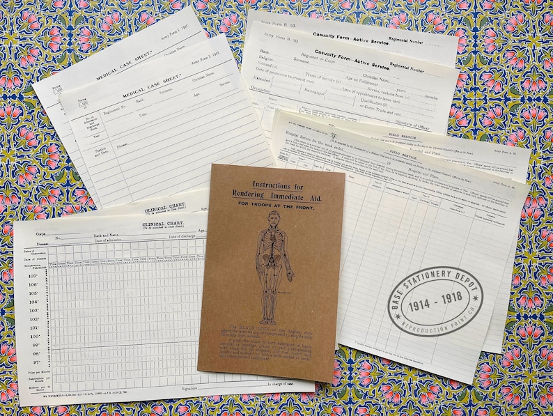 WW1 Medical Starter Pack - Clinical Charts, Case Sheets, Casualty Forms ...