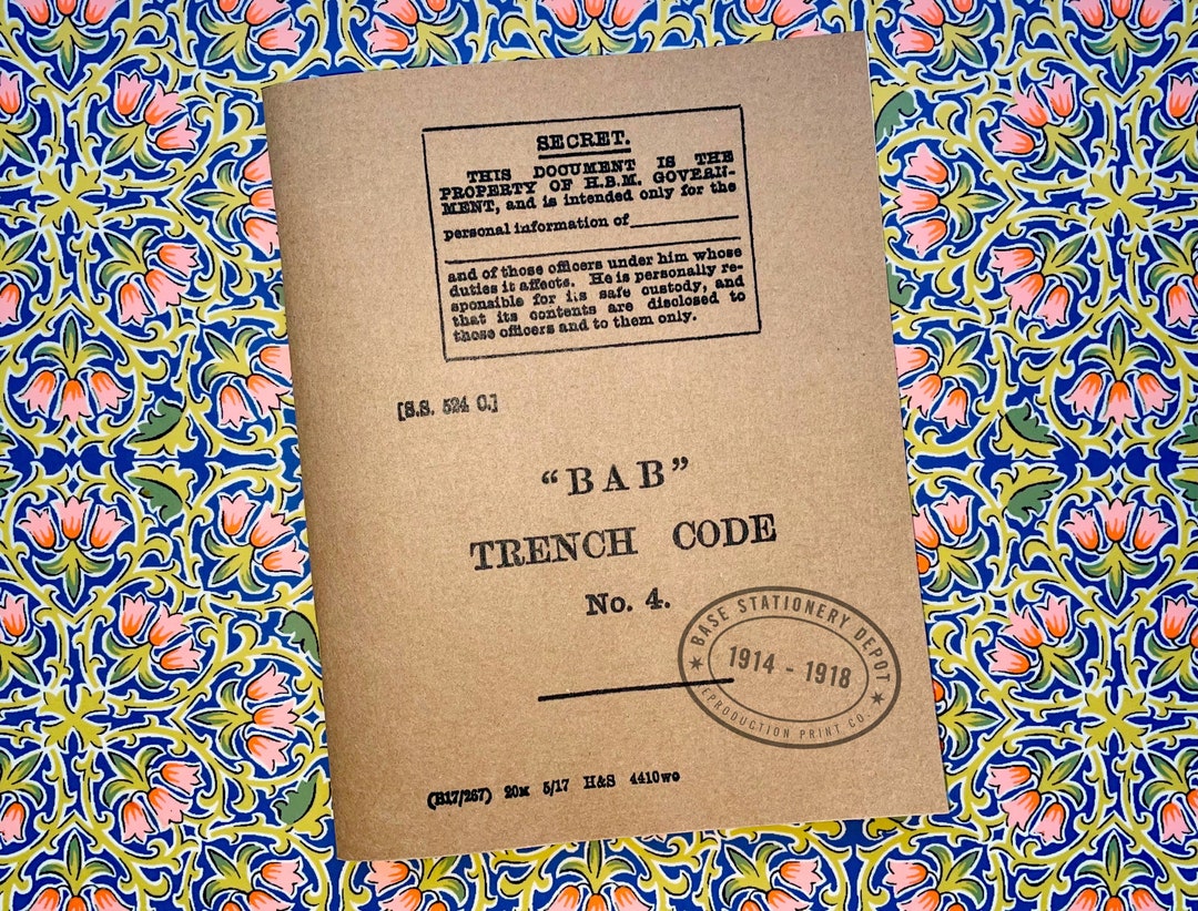 WW1 Codebook - BAB Trench Code 1917 - Quality Reproduction - Etsy