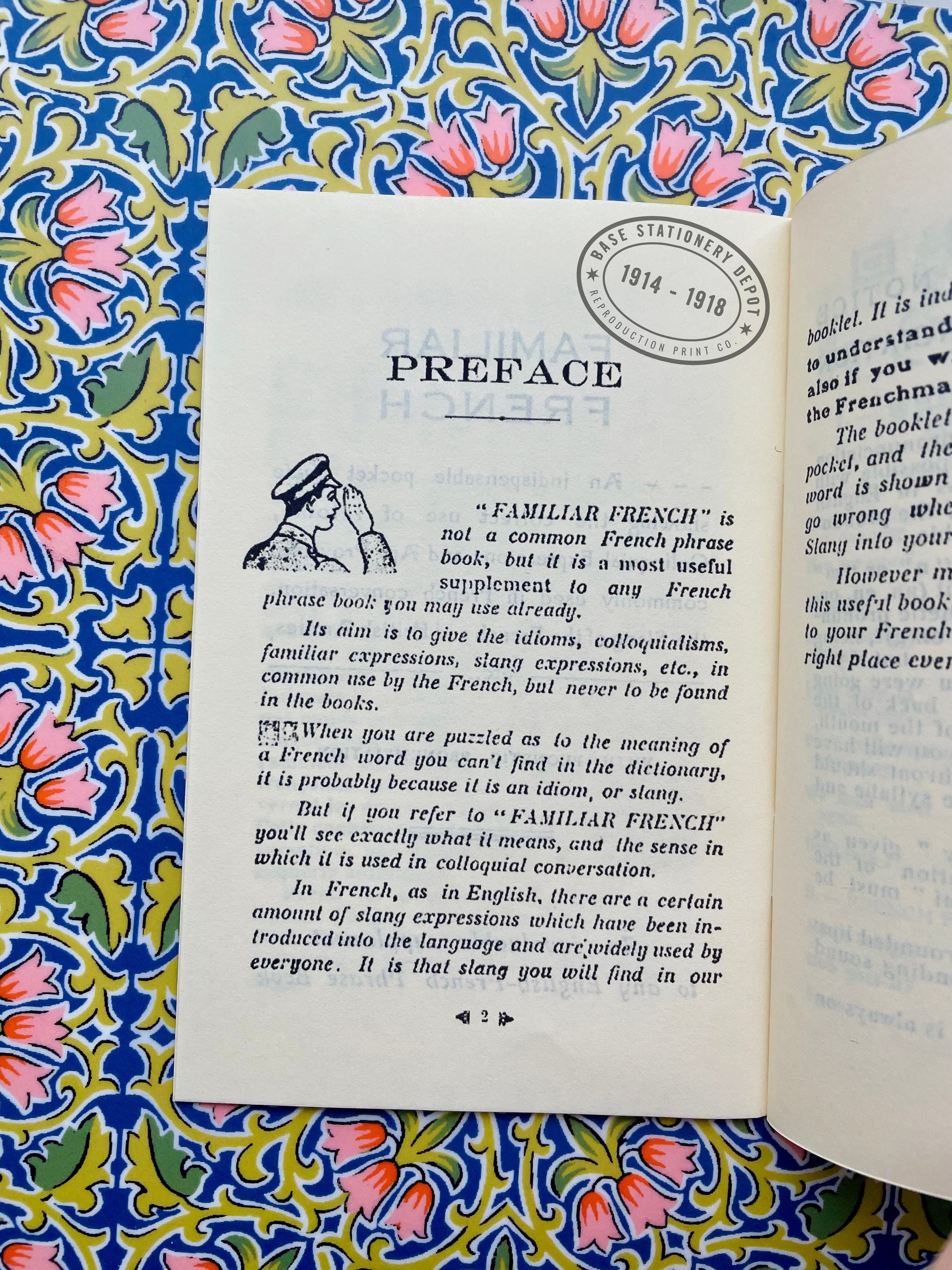 Familiar French - WW1 French Phrase Book - Army Slang, French Idioms ...