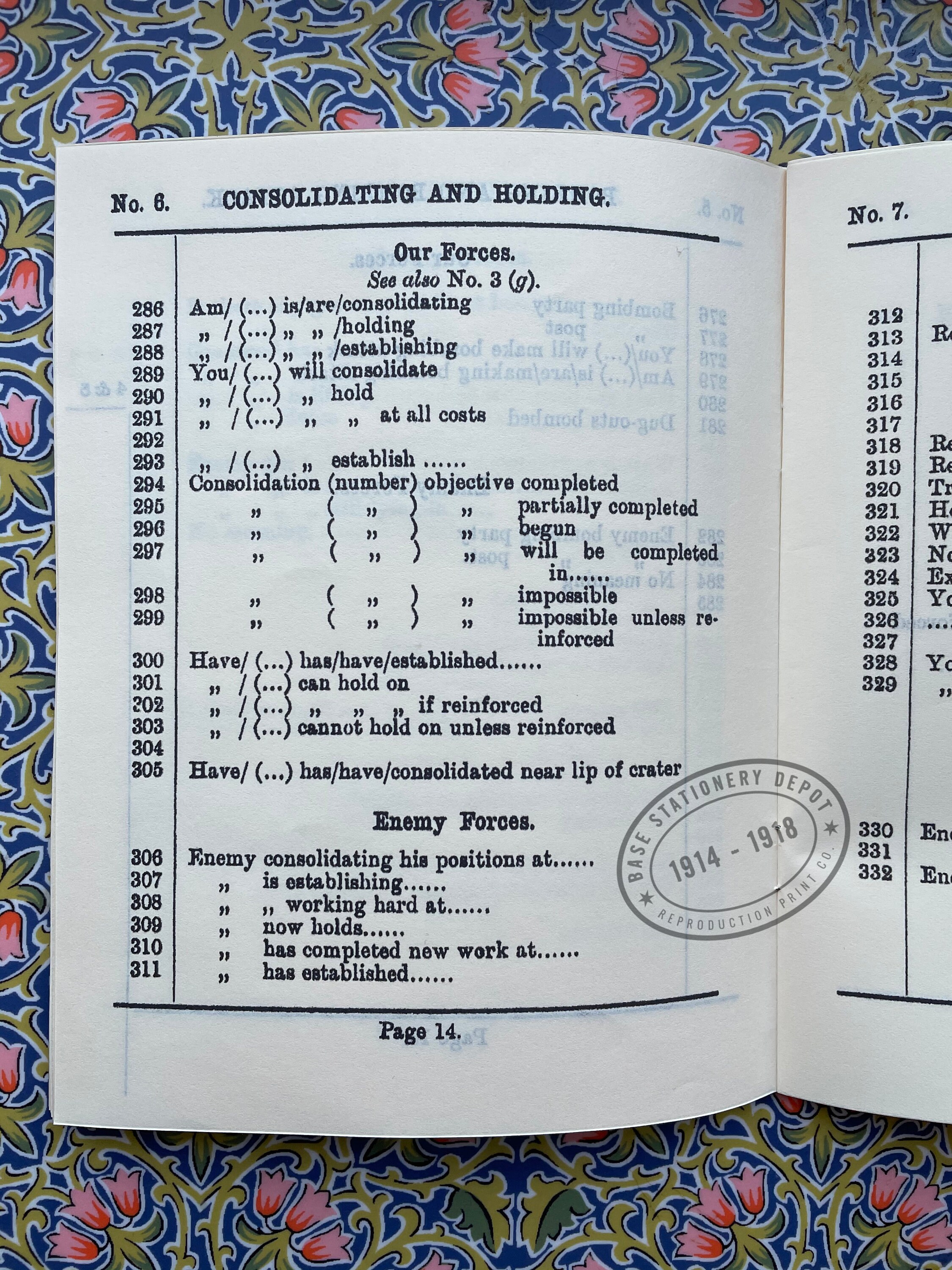 WW1 Codebook BAB Trench Code 1917 Quality Reproduction - Etsy