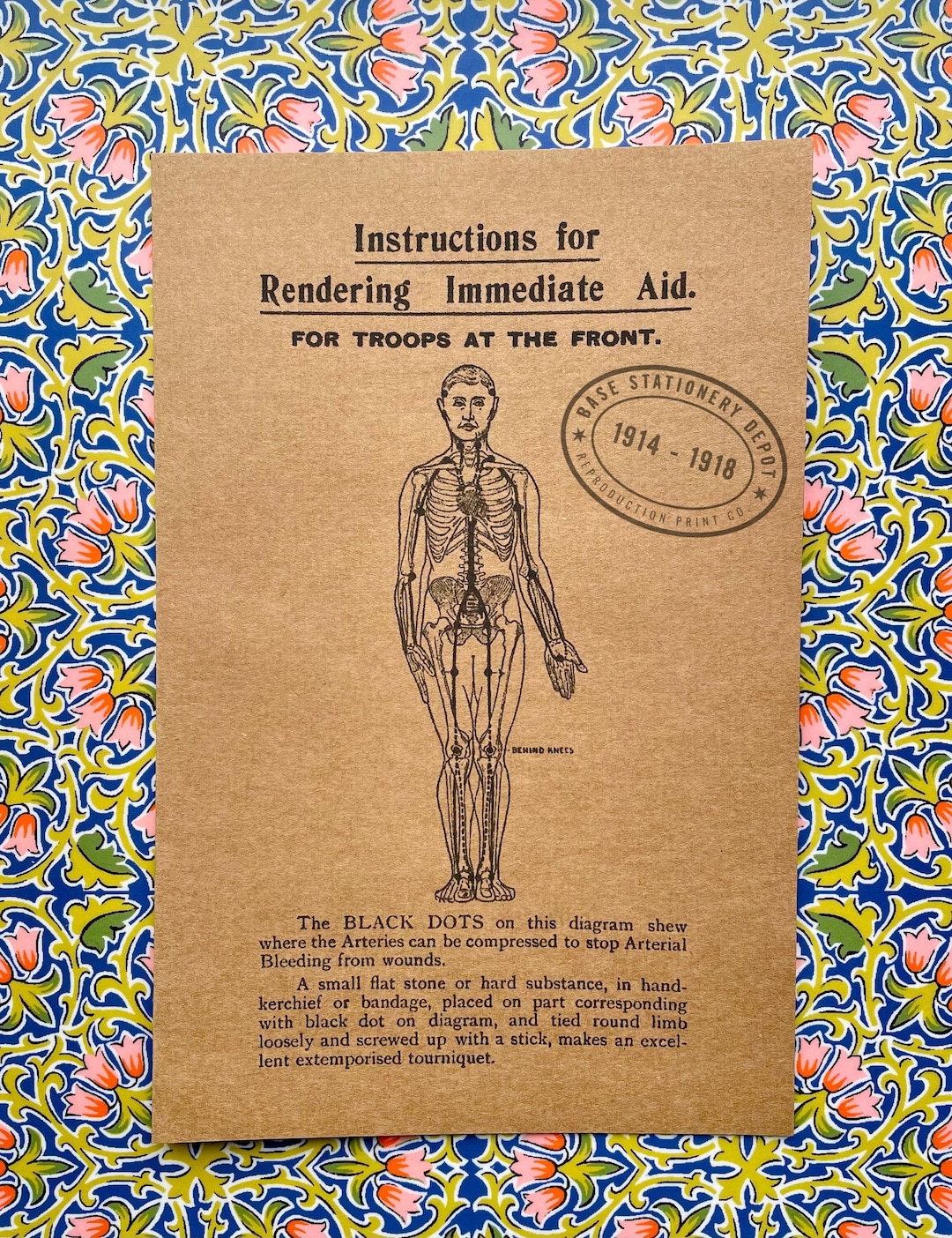 WW1 First Aid Leaflet - Instructions for Rendering Immediate Aid for ...