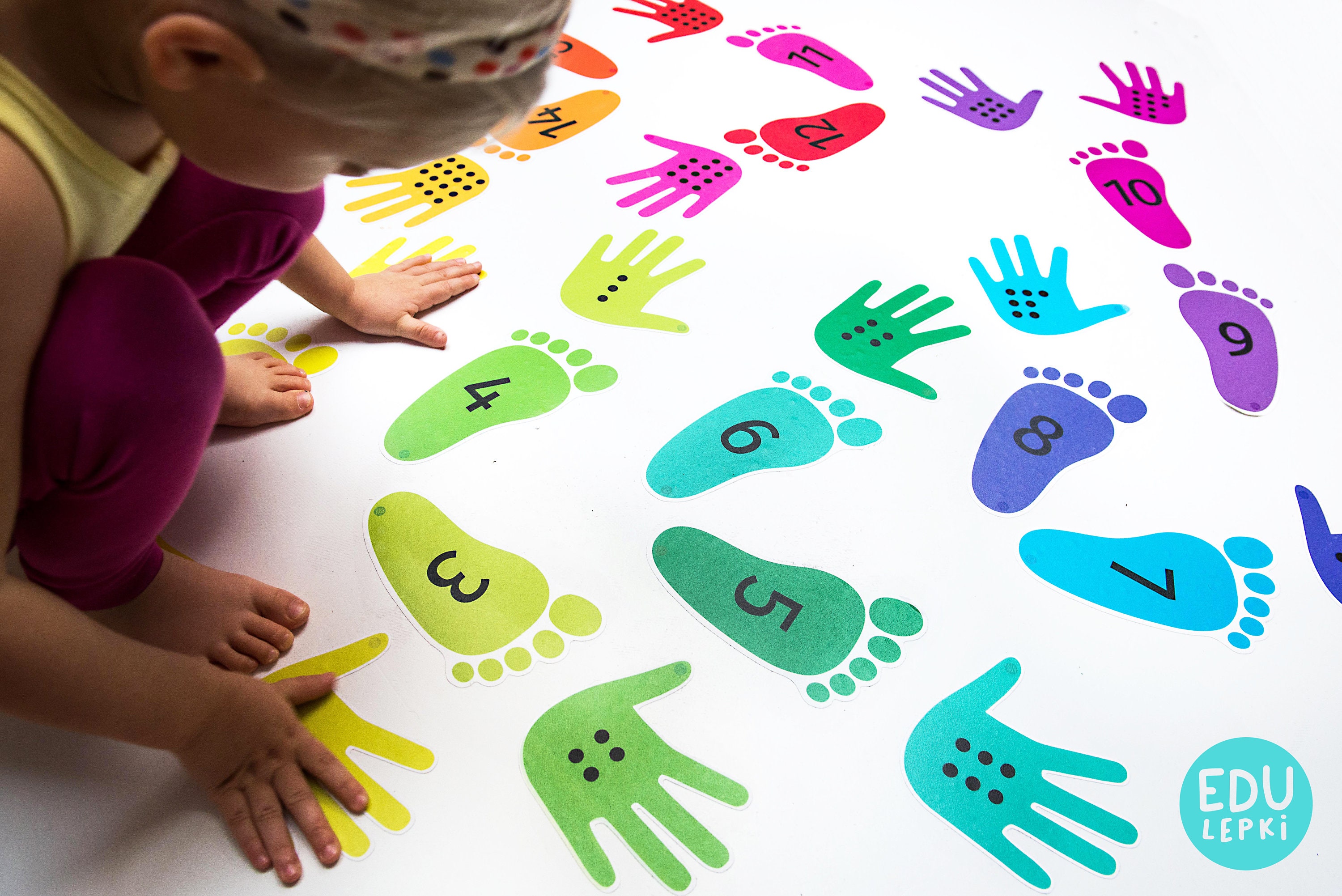 MATH on the Move. FLOOR STICKERS, Reusable Edu-stickers for Kids ...