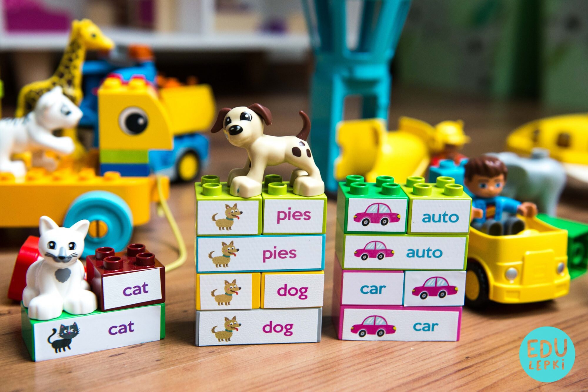Learning Words With Blocks. Removable and Reusable Stickers for Kids ...