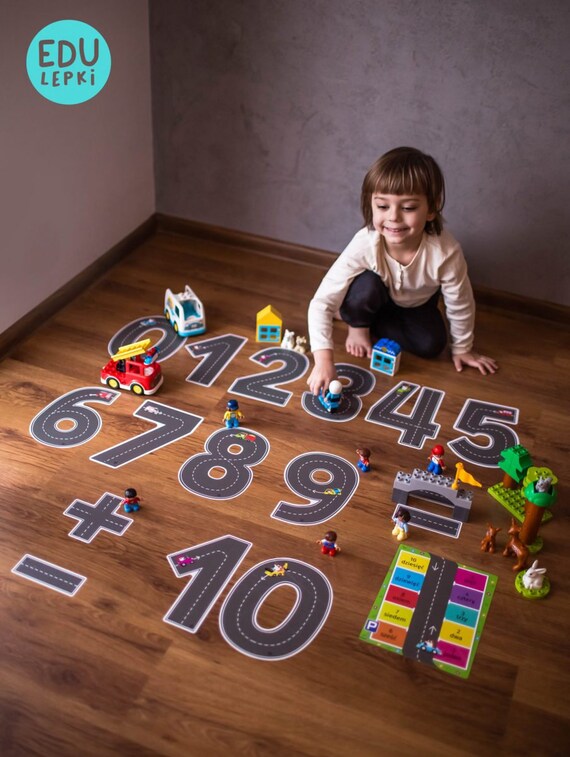 Reusable Edu-stickers for Kids Floor Stickers Counting to 10 | Etsy