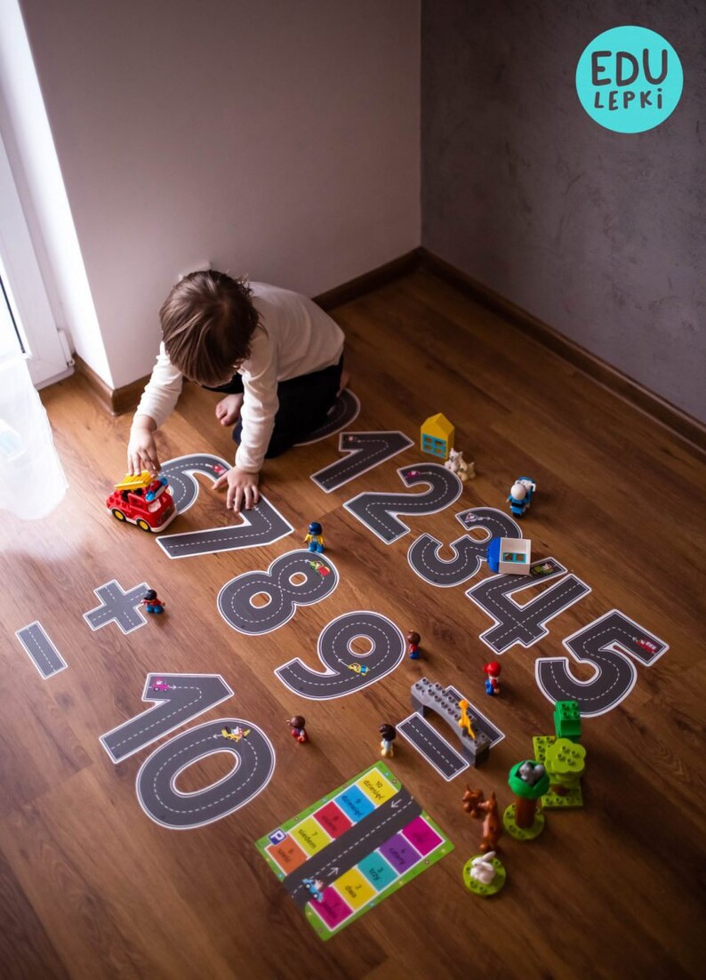 Reusable Edu-stickers for Kids, Floor Stickers, Counting to 10 - Etsy