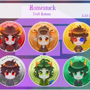 Homestuck Trolls Buttons - Etsy