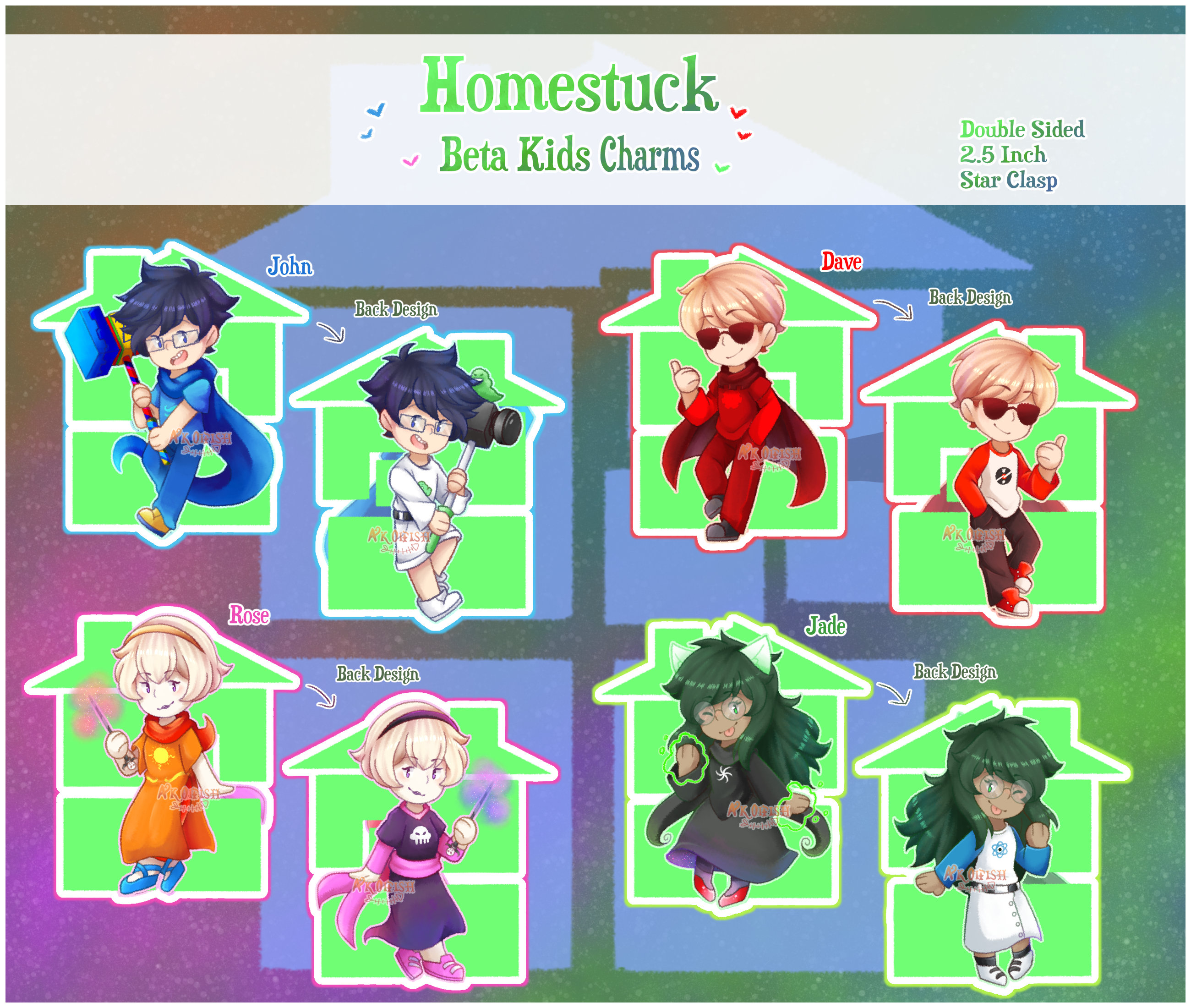 Homestuck Beta Kids Acrylic Charms - Etsy