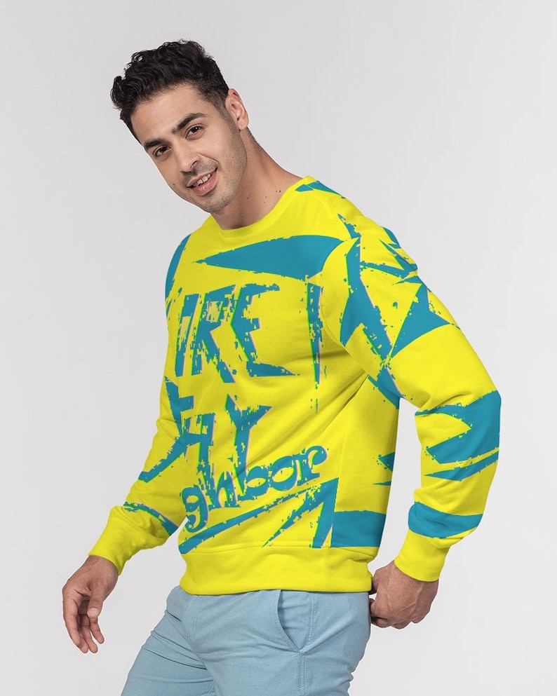 Men's Classic French Terry Crewneck Pullover L'ore Thy Neighbor 1 - Etsy