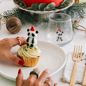 Cup With Tiny Panda Figure, Cute Drinkware Gifts, Water Cup Set, Panda ...