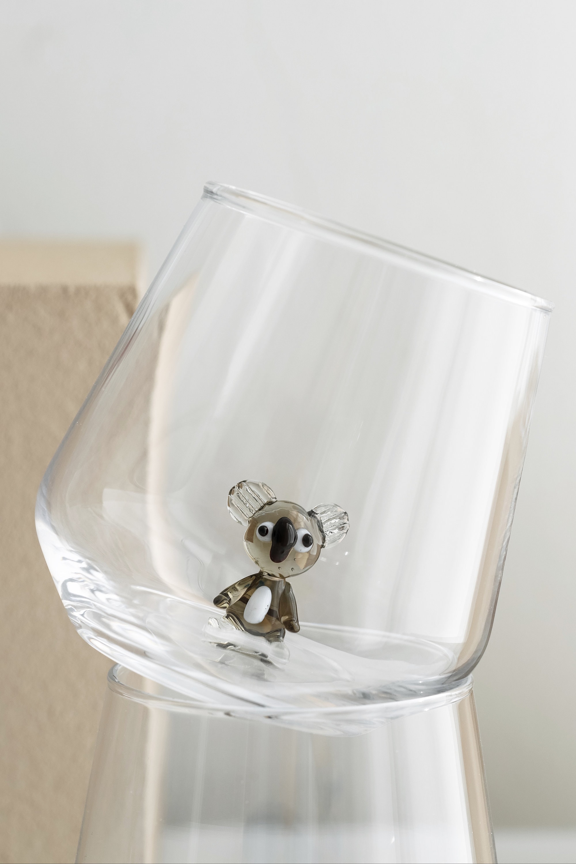 Koala Glass Animal/figurine Inside Drinking Glass Koala - Etsy
