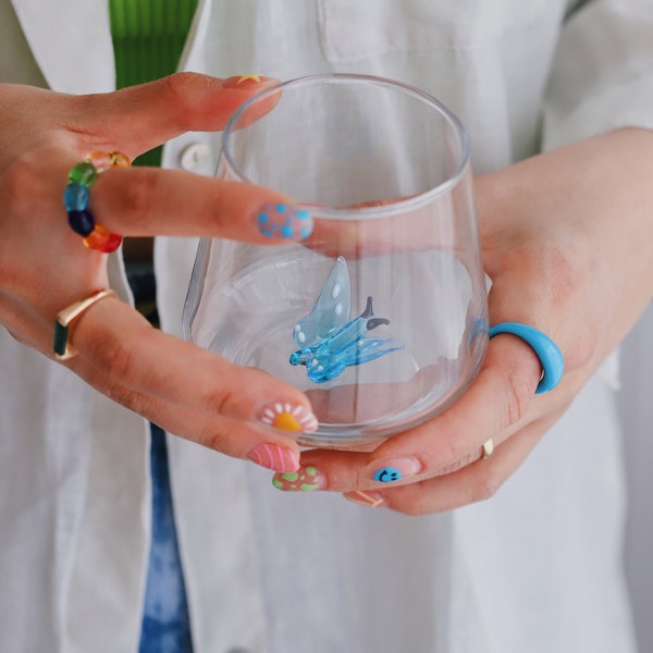 Butterfly Drinking Glasses Etsy