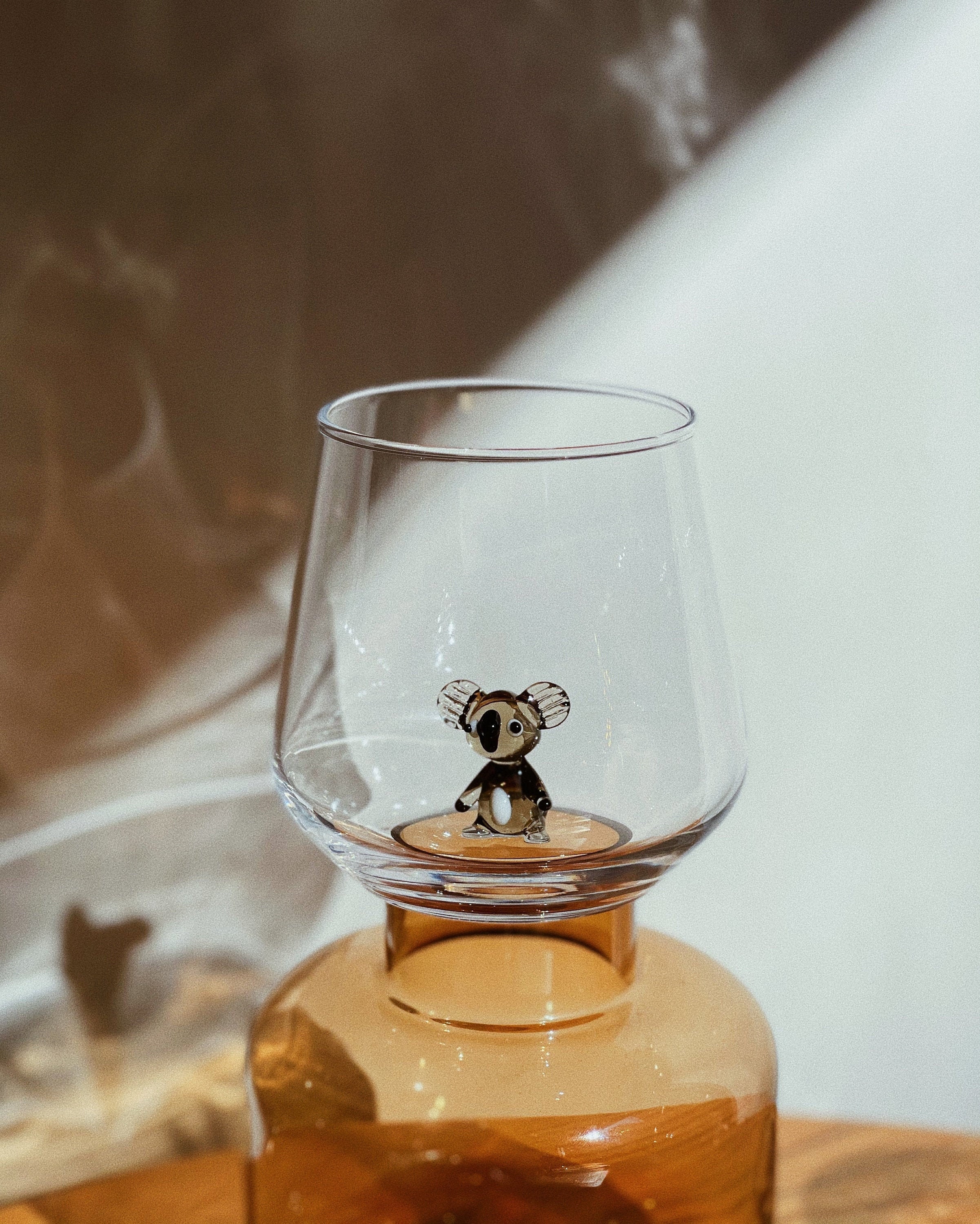Koala Glass Animal/figurine Inside Drinking Glass Koala - Etsy