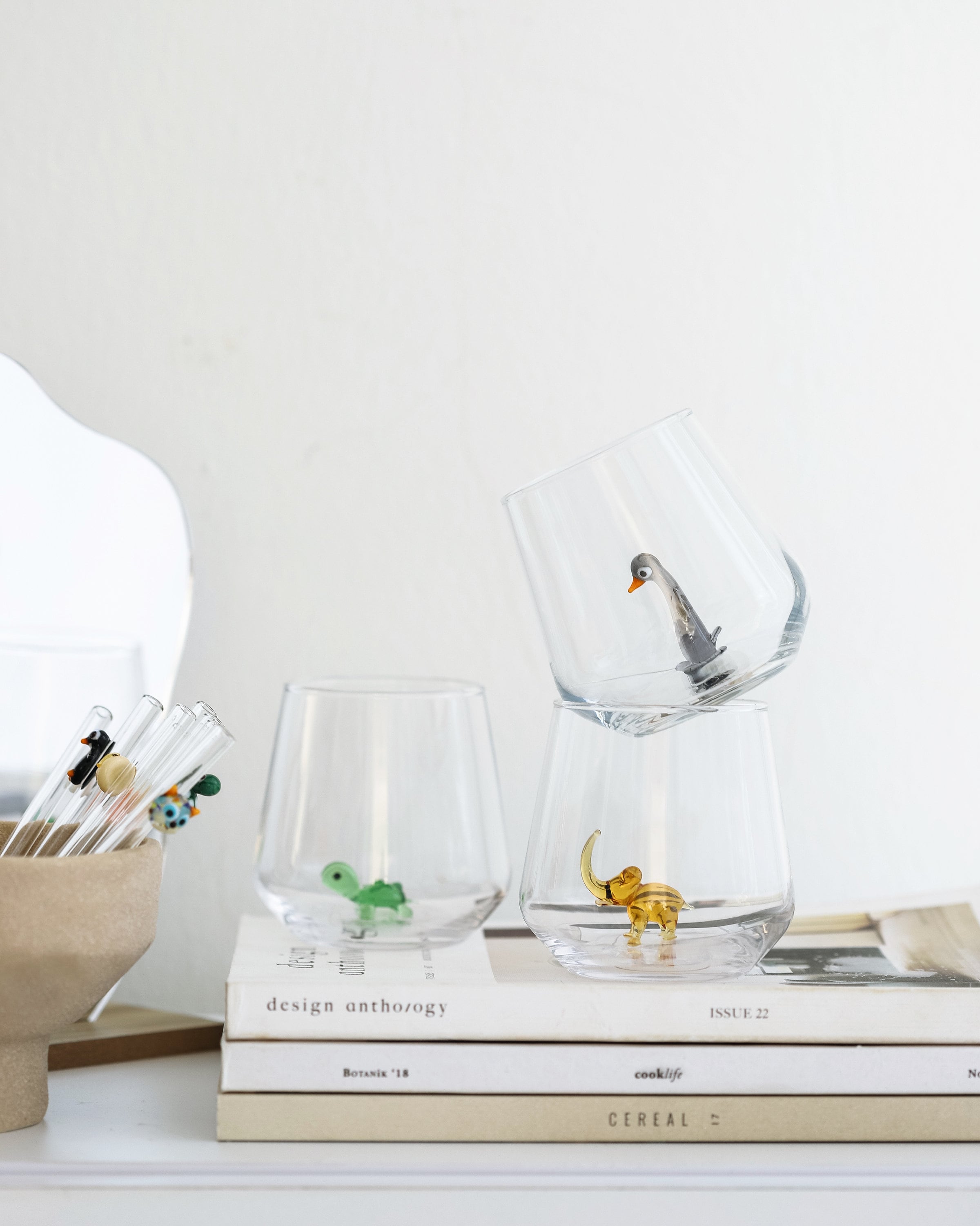 Glass Set of 6 Handmade Animal Figures Glass Décor Bambi | Etsy