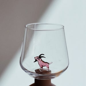 Goat Figurine Drinking Glass – Handmade Murano Glass Charm - Etsy