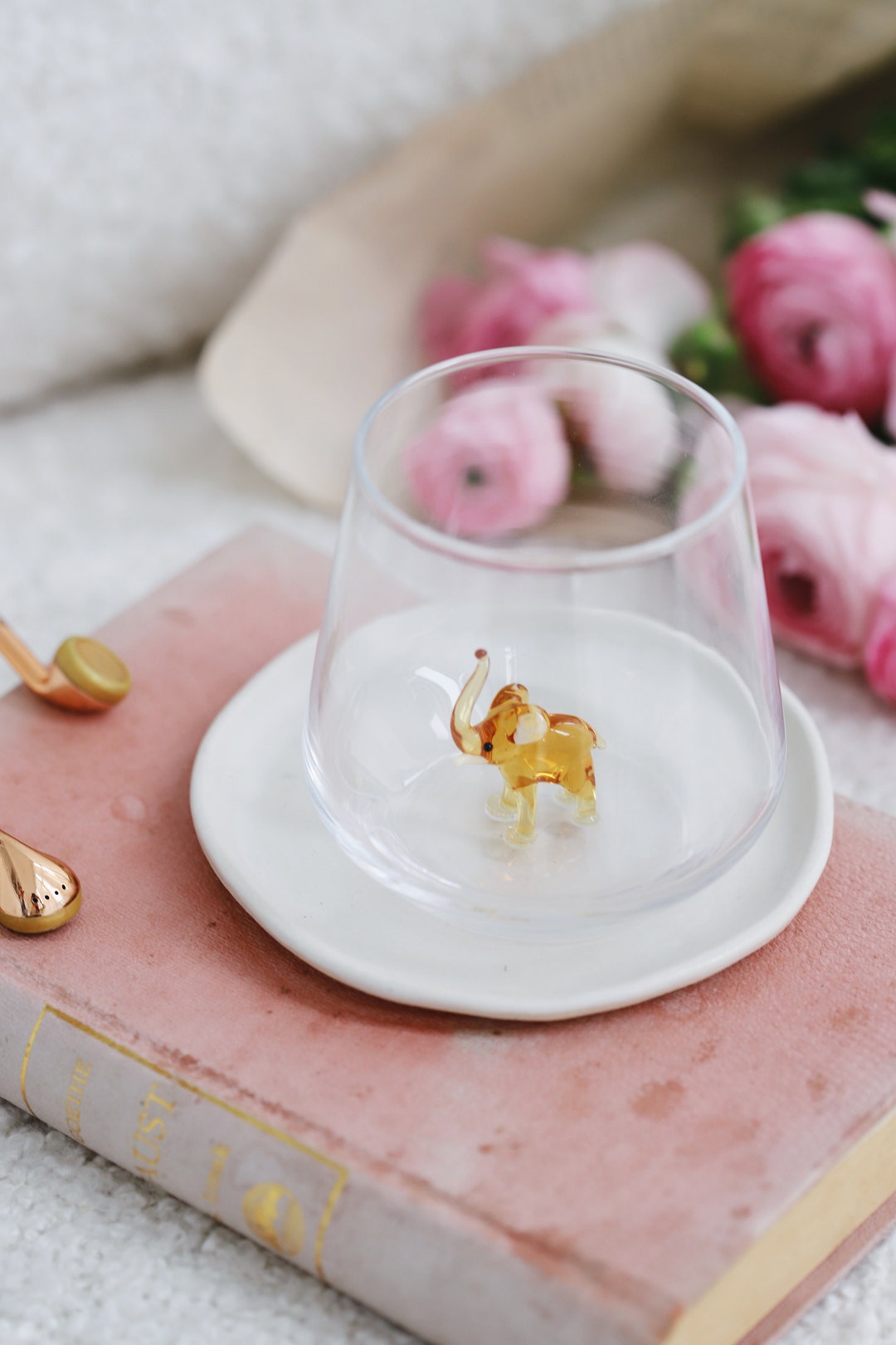 Handmade Elephant Drinking Glass, Elephant Decor, Elephant Gift ...