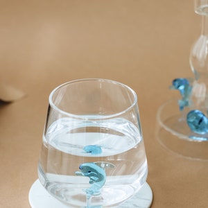 Ocean Animal Glass Set of 6, Handmade Stemless Drinking Glasses ...