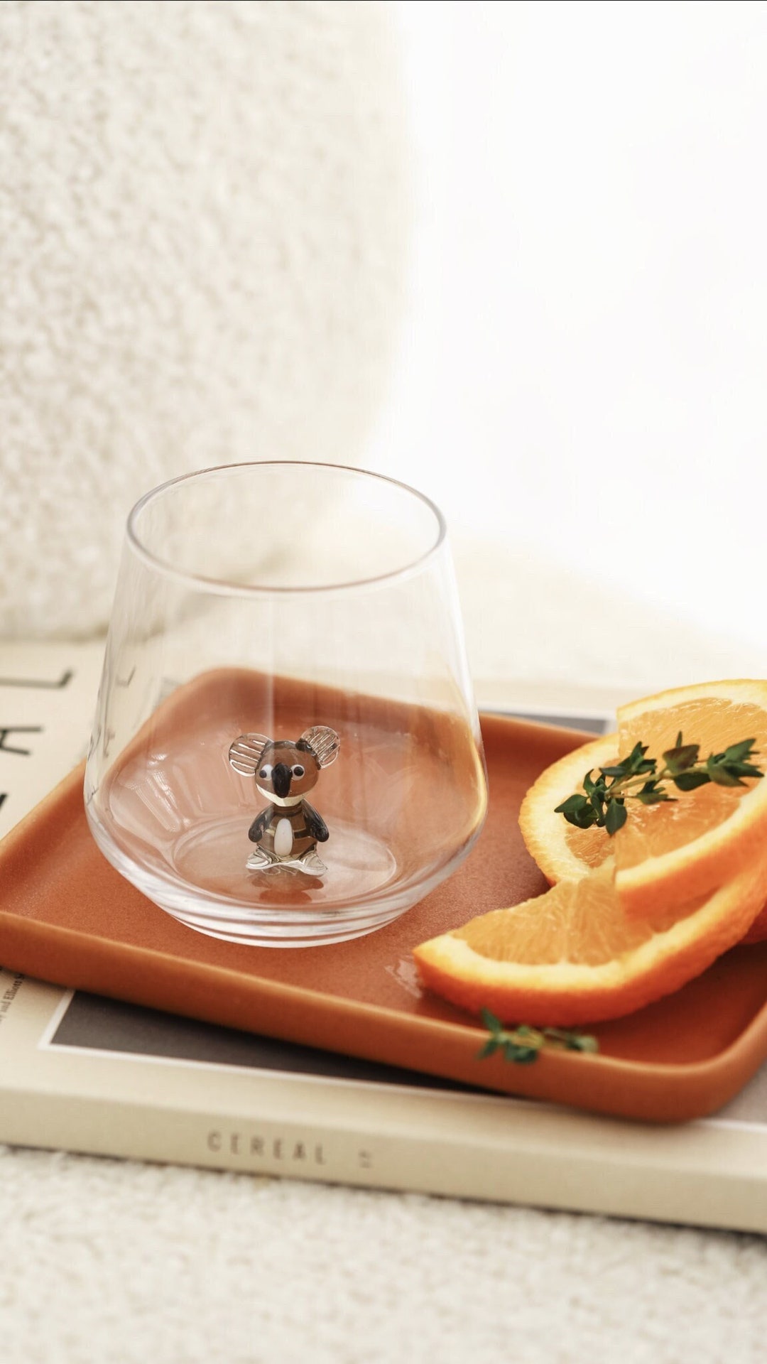 Koala Glass Animal/figurine Inside Drinking Glass, Koala Glass, Koala ...