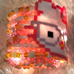 Kandi Pink Hello Kitty Light-up Cuff - Etsy