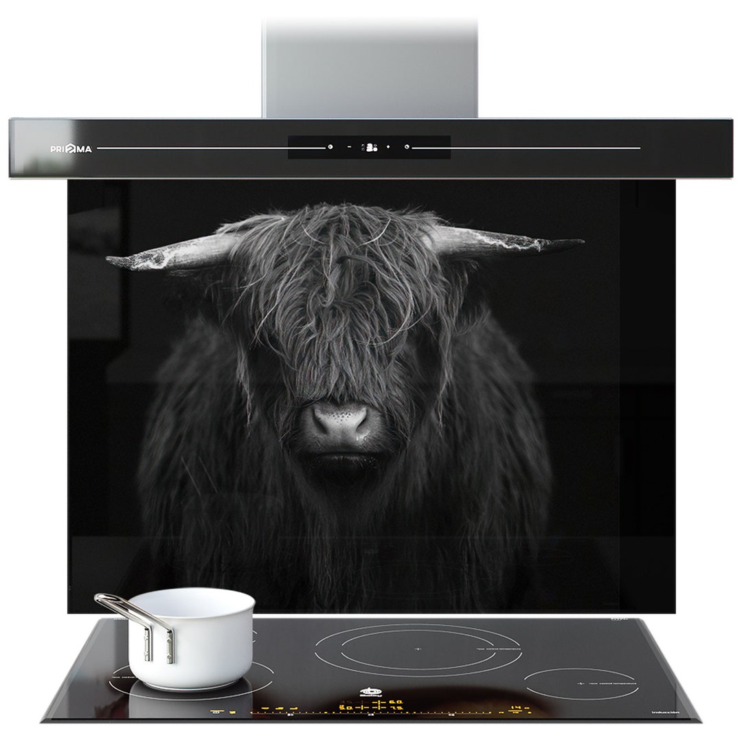 Kitchen Splashback Farm Animals Cow Tempered Glass Backsplash Wall ...