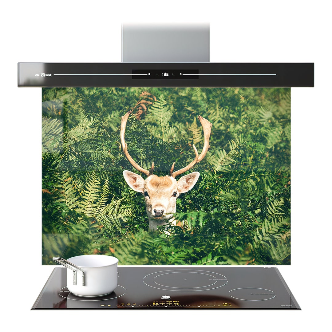 Kitchen Glass Splashback ANY SIZE Cooker Hob Backsplash Panel Deer Stag ...