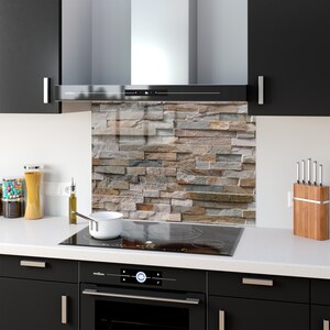 Kitchen Glass Splashback ANY SIZE or Bespoke Hob Cooker Wall Backsplash ...