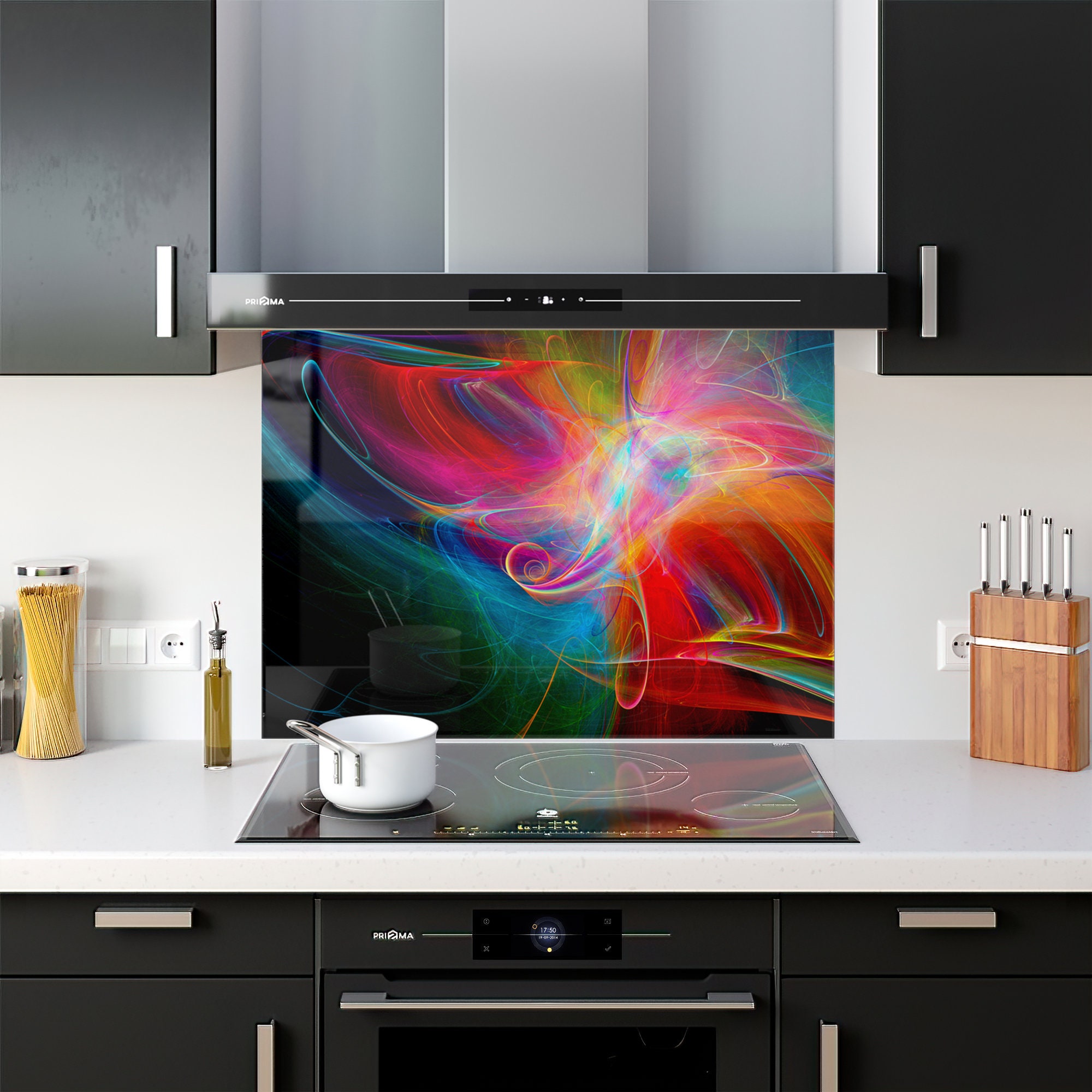 Glass Splashback for Kitchen in ANY SIZE Abstract Colourful - Etsy