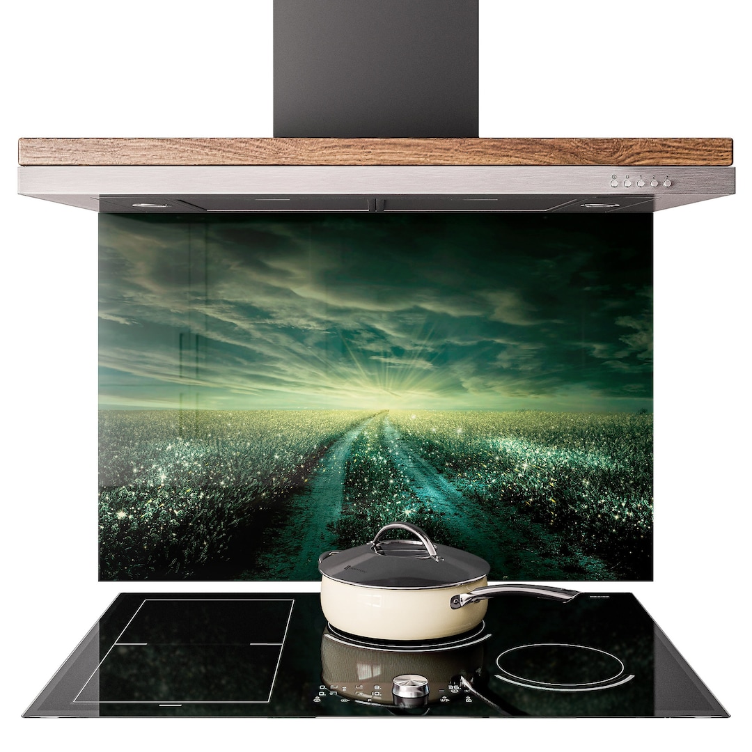 Kitchen Glass Splashback Panel in ANY SIZE or Bespoke Hob Backsplash ...