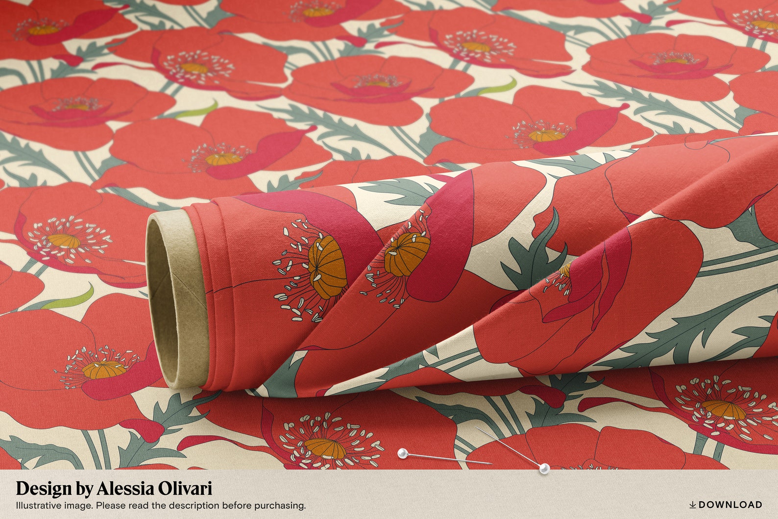 Poppyland Spring Summer Floral Print Seamless Pattern - Etsy