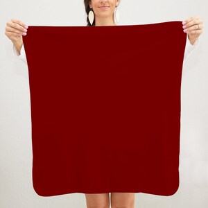 Baby Girl Solid Red Swaddle Blanket Set, Boy Plain Scarlet Beanie, Ruby ...