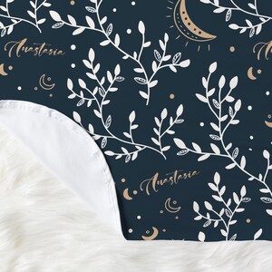 Personalized Boho Moons Swaddle Gift Set for Baby Boy / Girl, Celestial ...