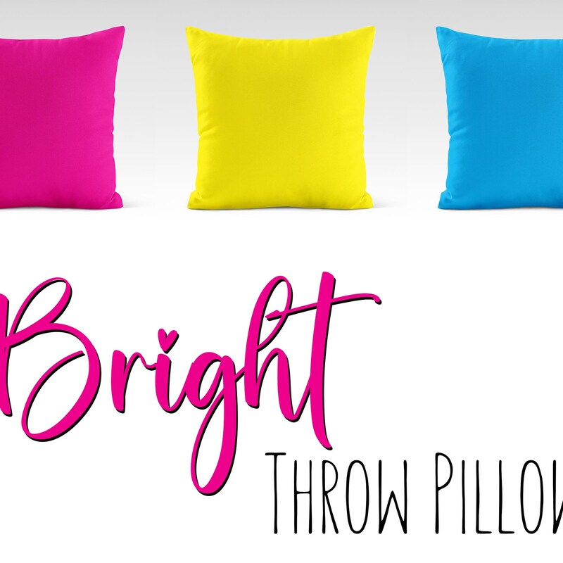 Bright Blue Pillow - Etsy