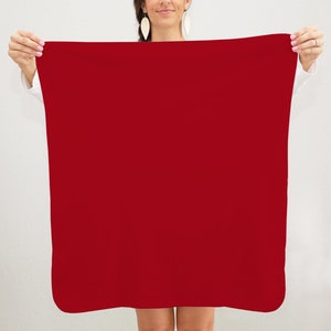 Baby Boy Solid Holiday Red Swaddle Blanket Set, Plain Scarlet Christmas ...