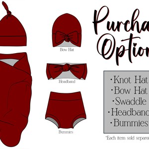 Baby Girl Solid Red Swaddle Blanket Set, Boy Plain Scarlet Beanie, Ruby ...