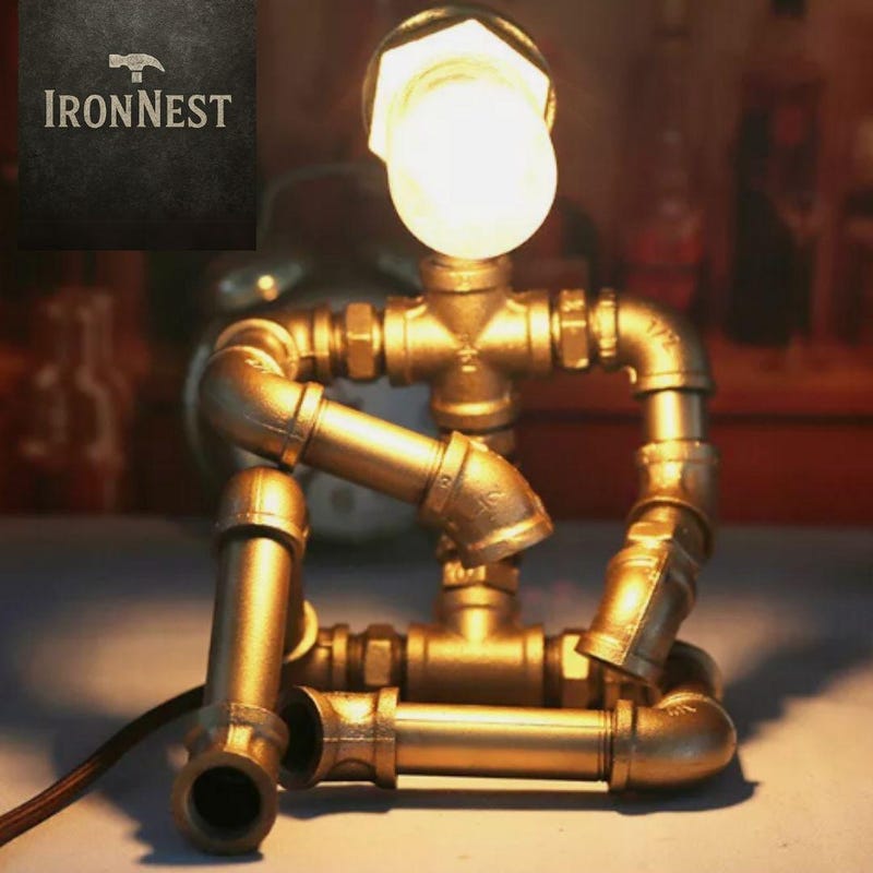 Robot Lamp - Etsy