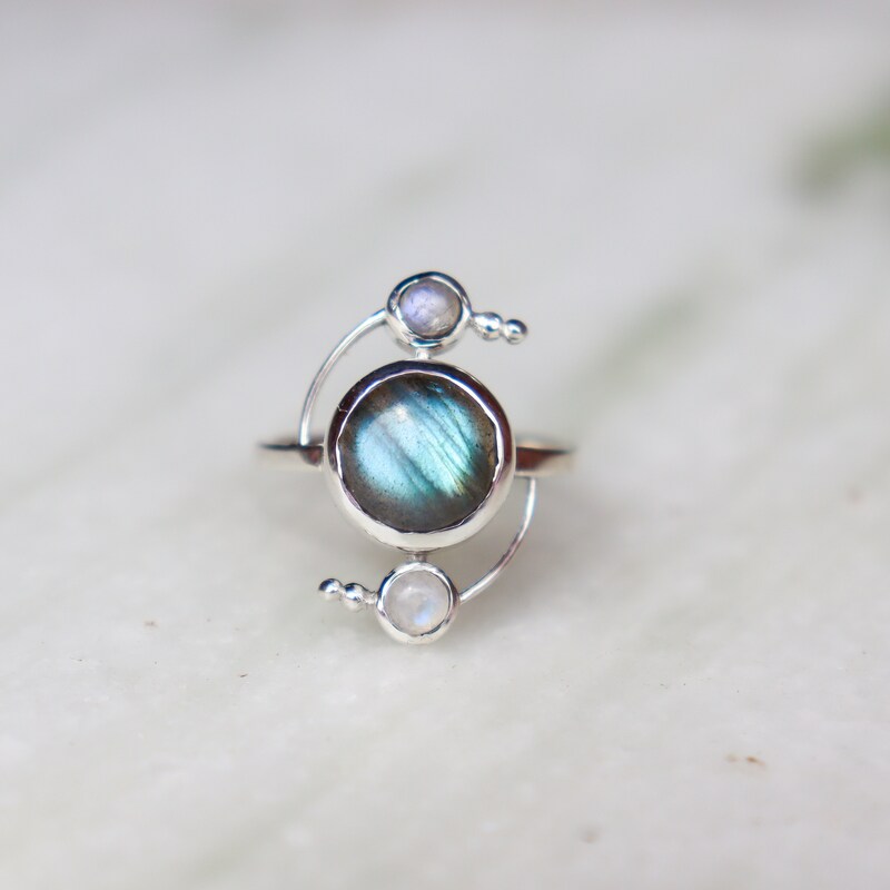 Labradorite Ring - Etsy