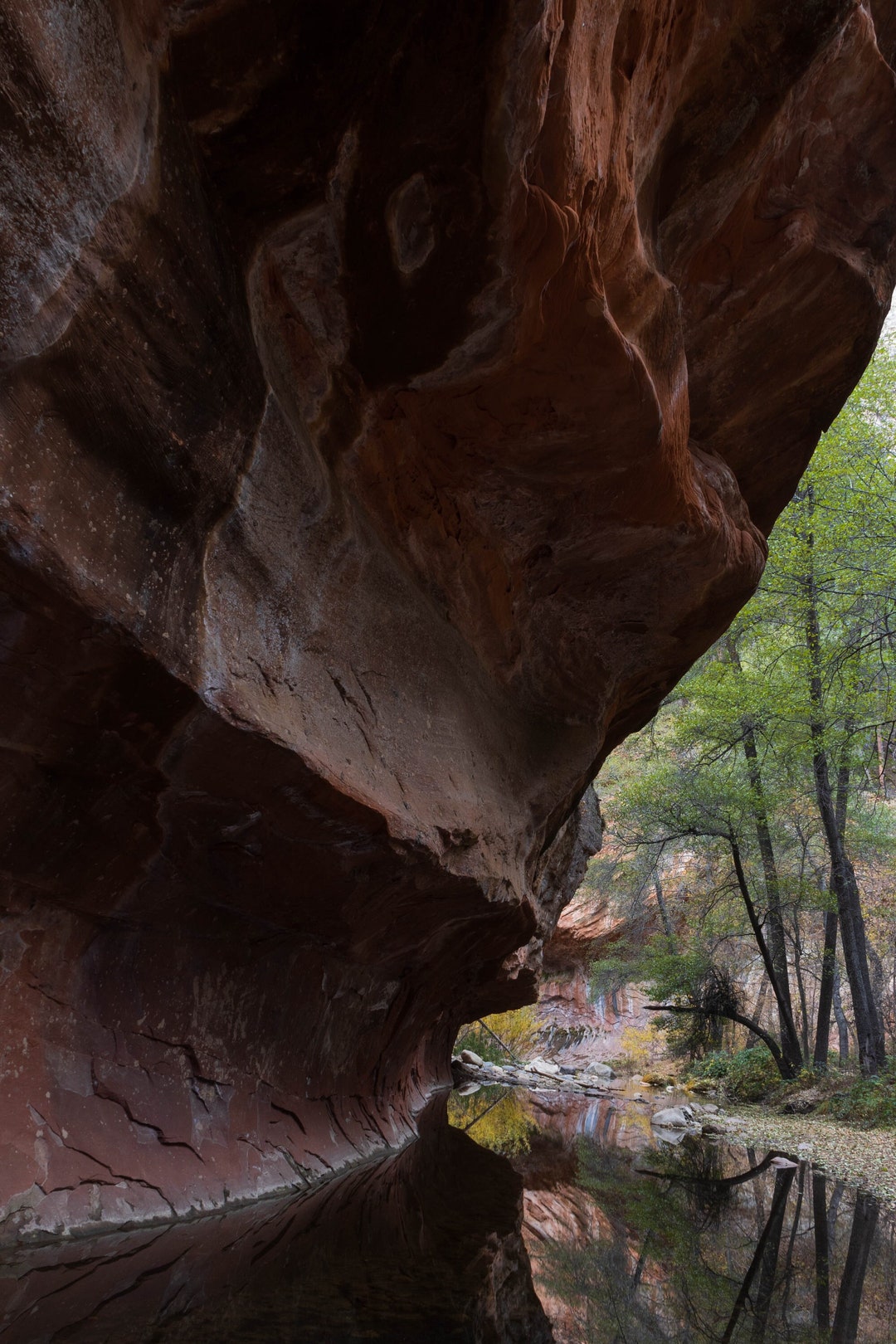 Cliff Over Water, Red Rock Mountains, Sedona Arizona, Mountain ...