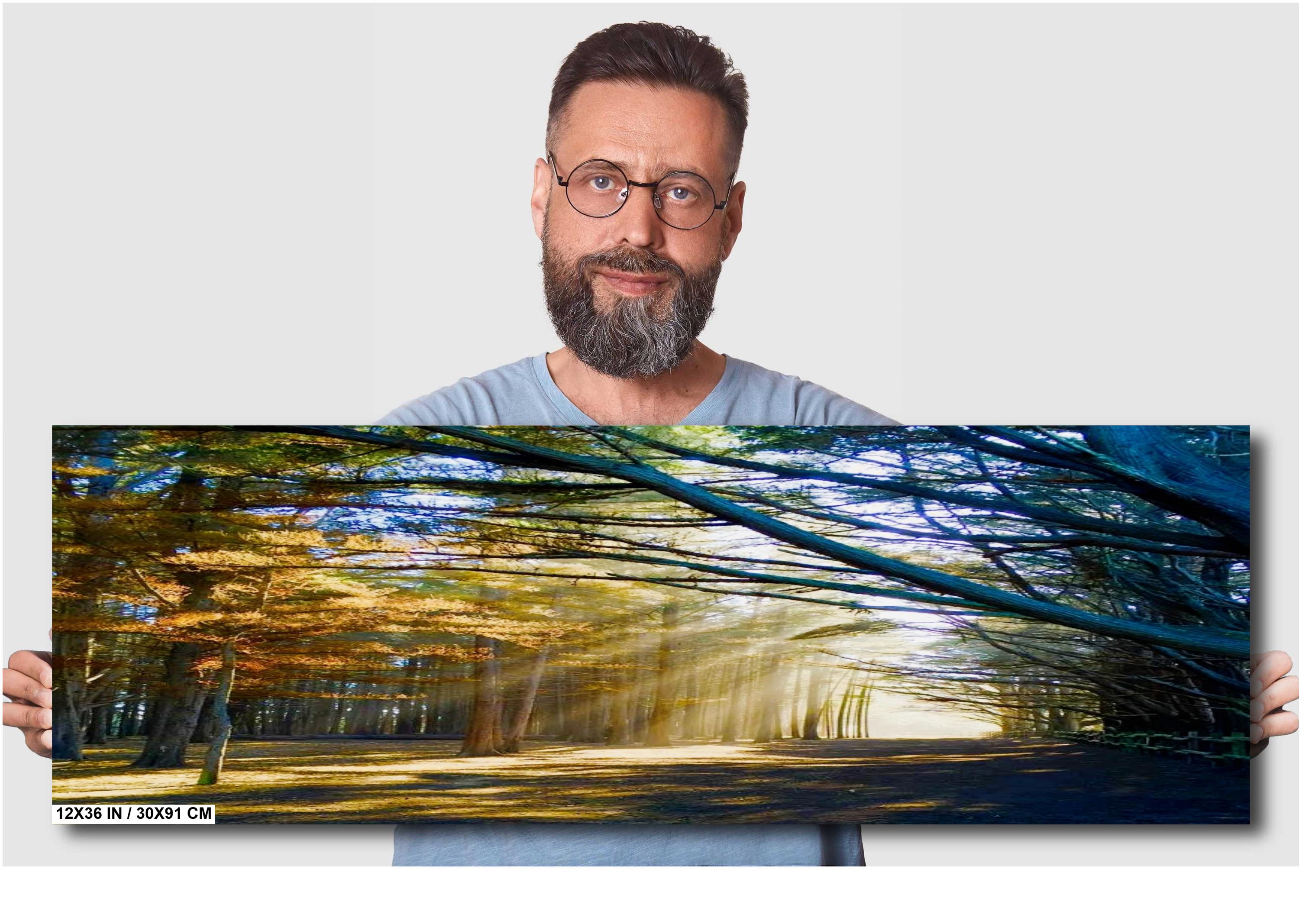 Golden Mist Forest Print – Lake Arrowhead Sunrise Canvas Wall Art - Etsy