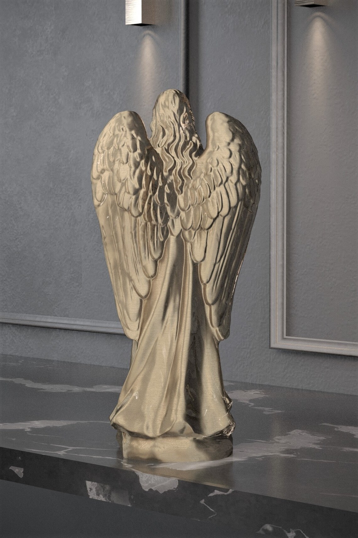 Angel Statue, Decorative Wing Angel Women Sculpture, Statues for Home ...