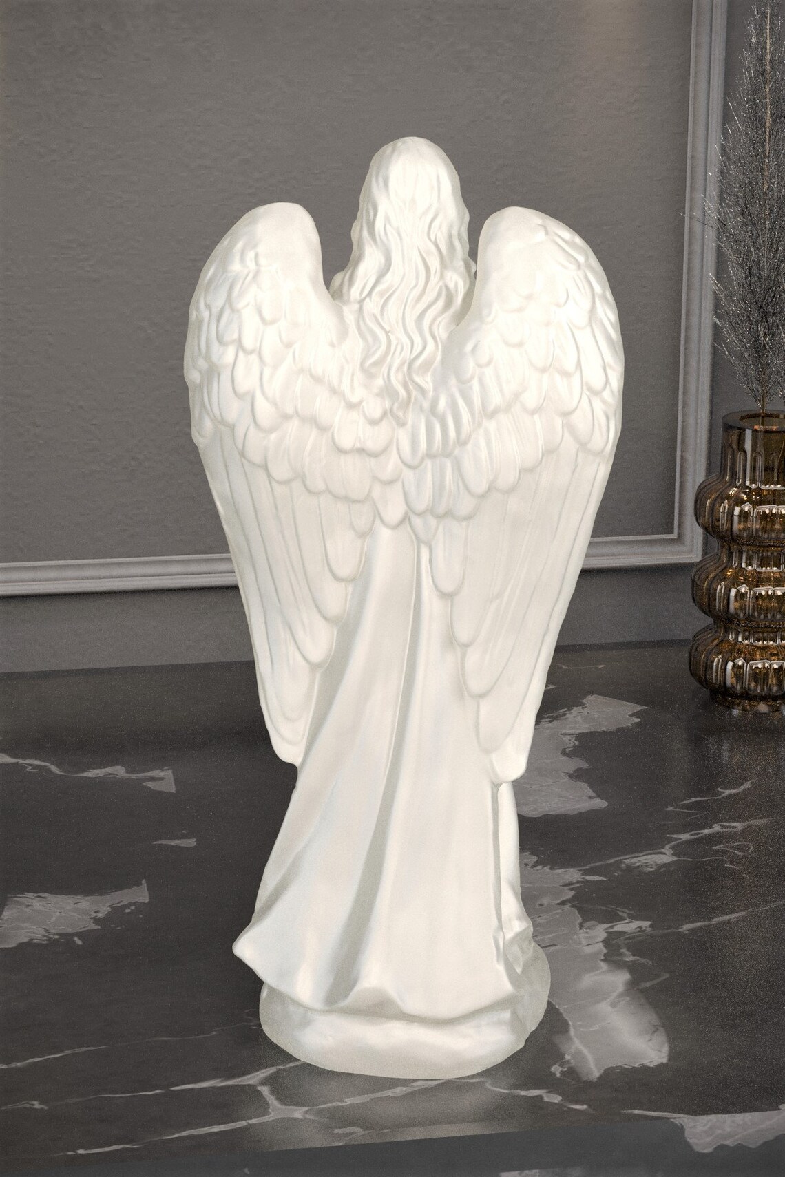 Angel Statue, Decorative Wing Angel Women Sculpture, Statues for Home ...