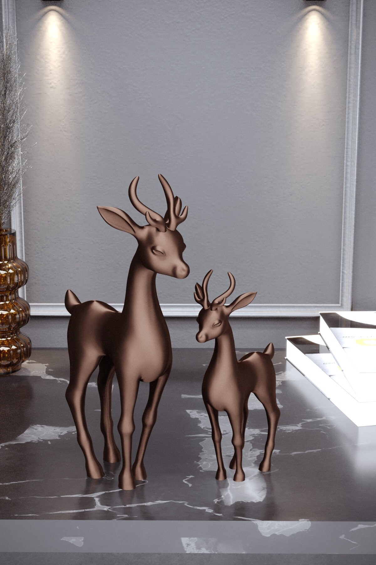 New Deer Statue, Decorative Deer Sculpture, Statues for Home Decor ...