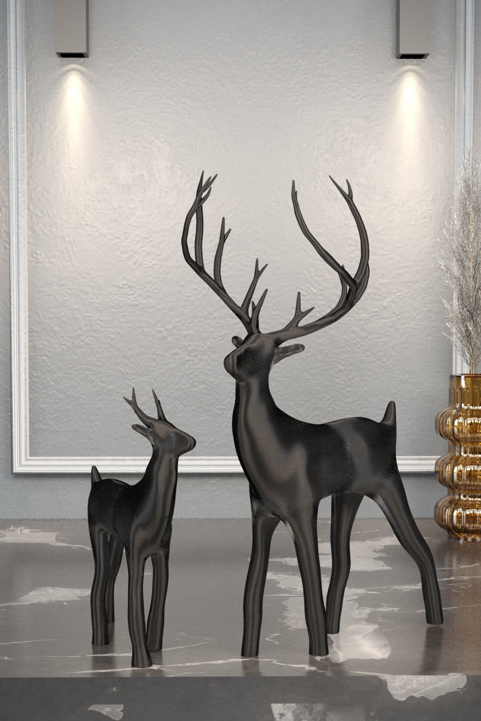 Deer Statue Decorative Deer Sculpture Statues for Home Decor - Etsy