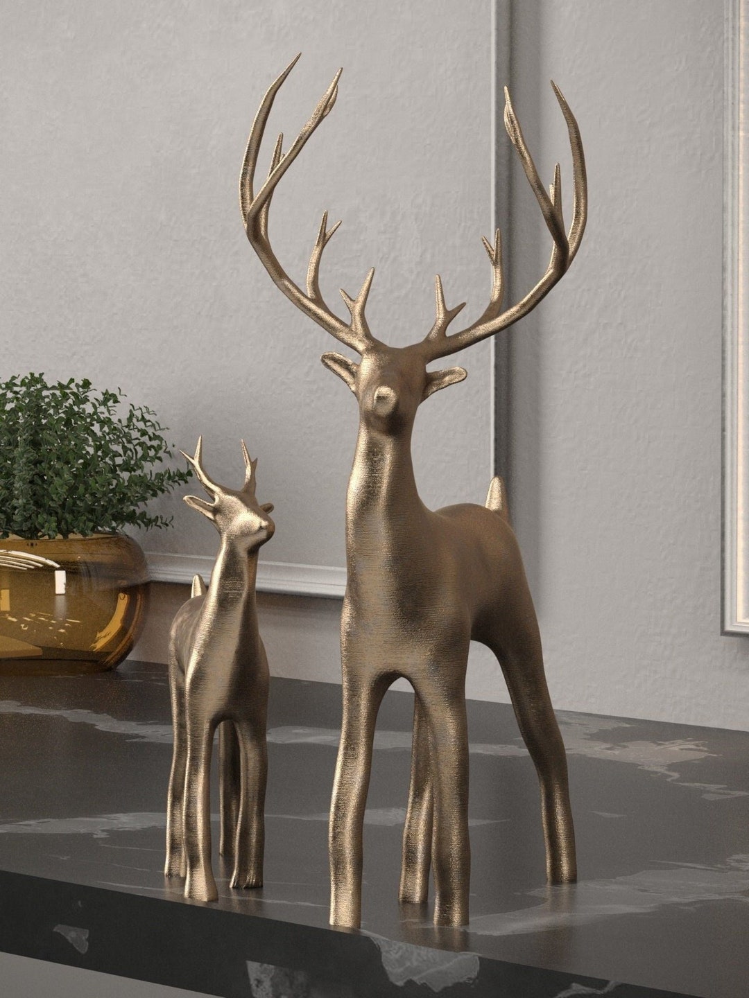 Deer Statue, Decorative Deer Sculpture, Statues for Home Decor ...