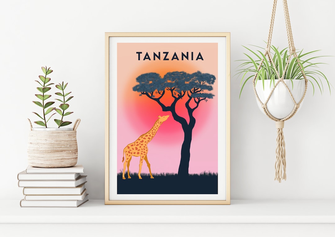 Tanzania Travel Poster Africa Print Africa Wall Art Instant - Etsy UK