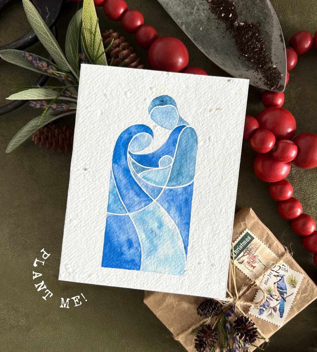 Plantable Herb Seed Card Nativity || Wellness Mix || 100% Recycled ...