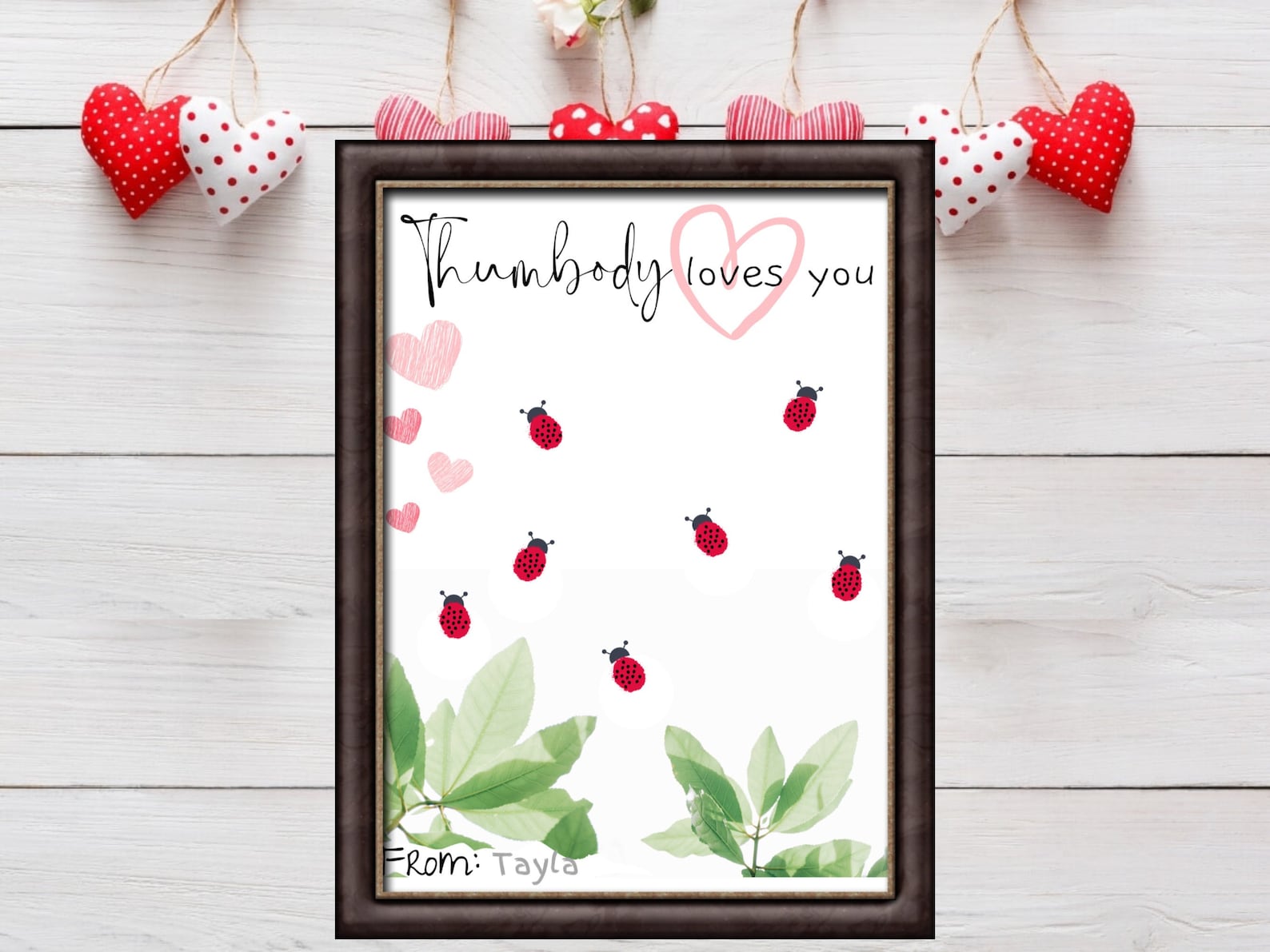 Thumbody Loves You Ladybug Valentine | Kids Keepsake Craft for Loved ...