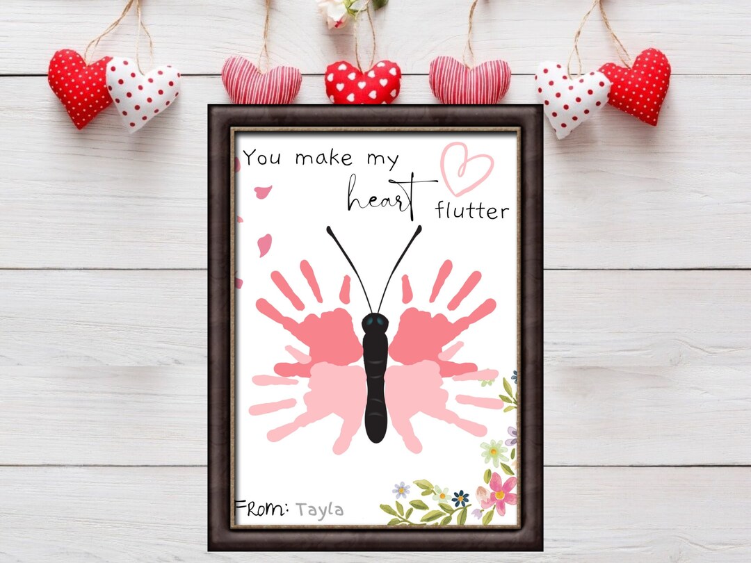 You Make My Heart Flutter Butterfly Valentine | Kids Keepsake Craft for ...