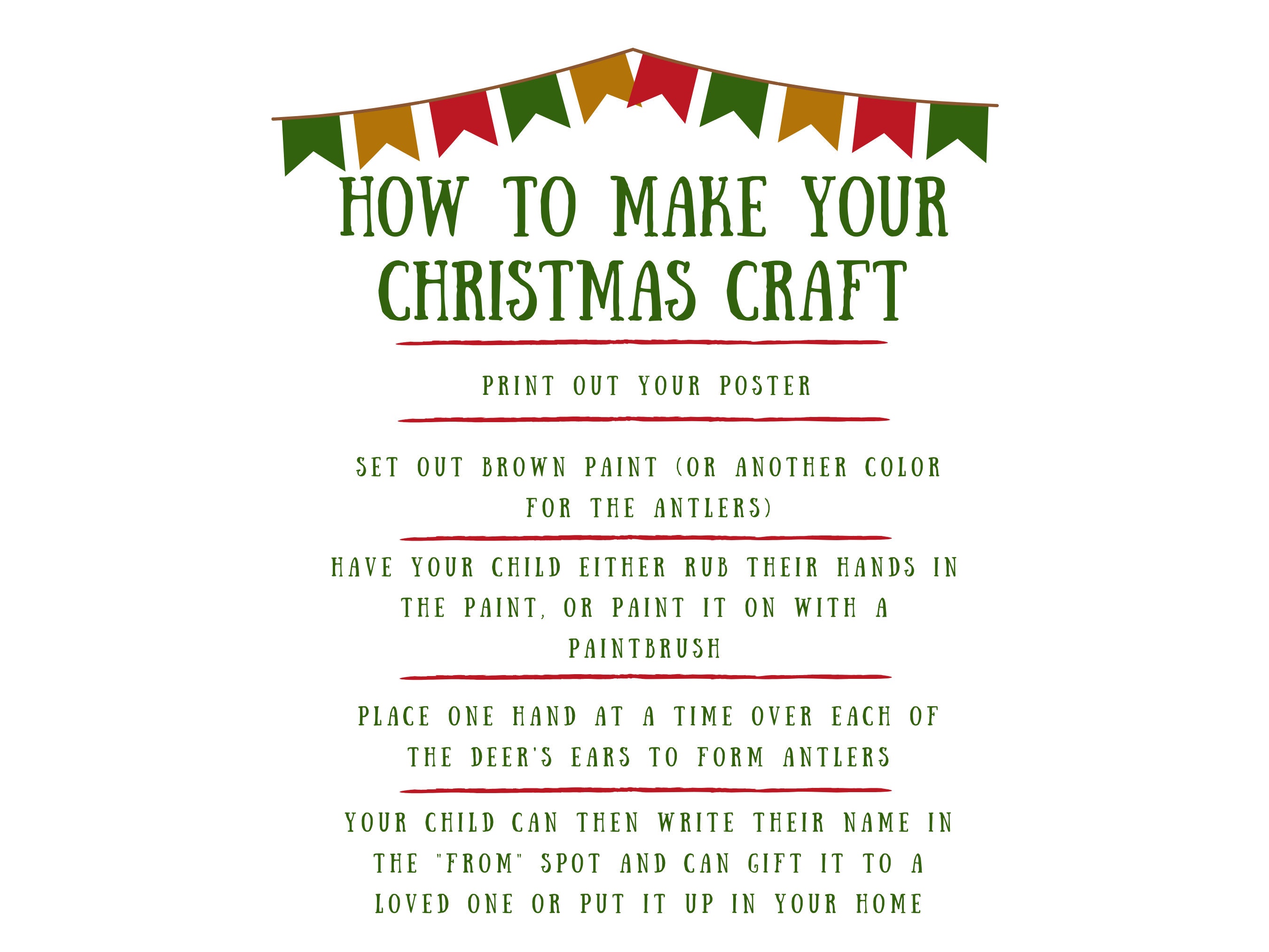 Reindeer Christmas Handprint Craft | Winter Holiday Christmas Handprint ...