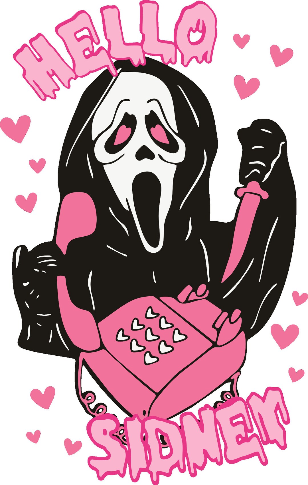 Ghostface 'hello Sidney' Png Svg - Etsy Australia